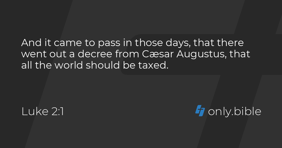 Luke 2 / King James Version (without Deuterocanon) | Bible Online