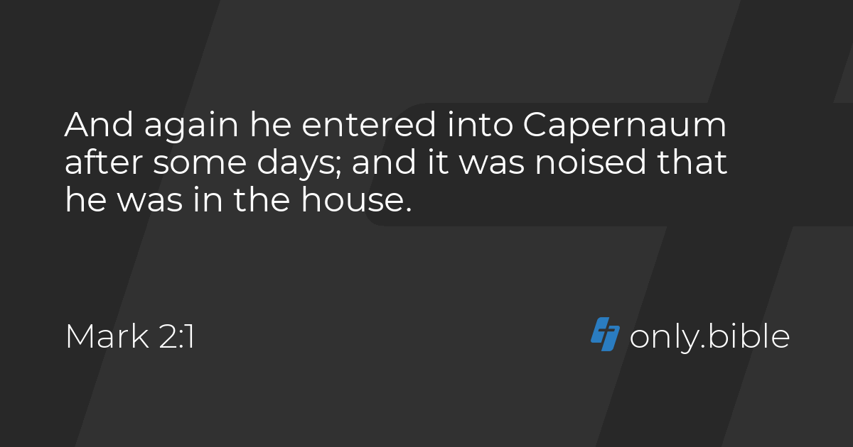 Mark 2 / King James Version (without Deuterocanon) | Bible Online