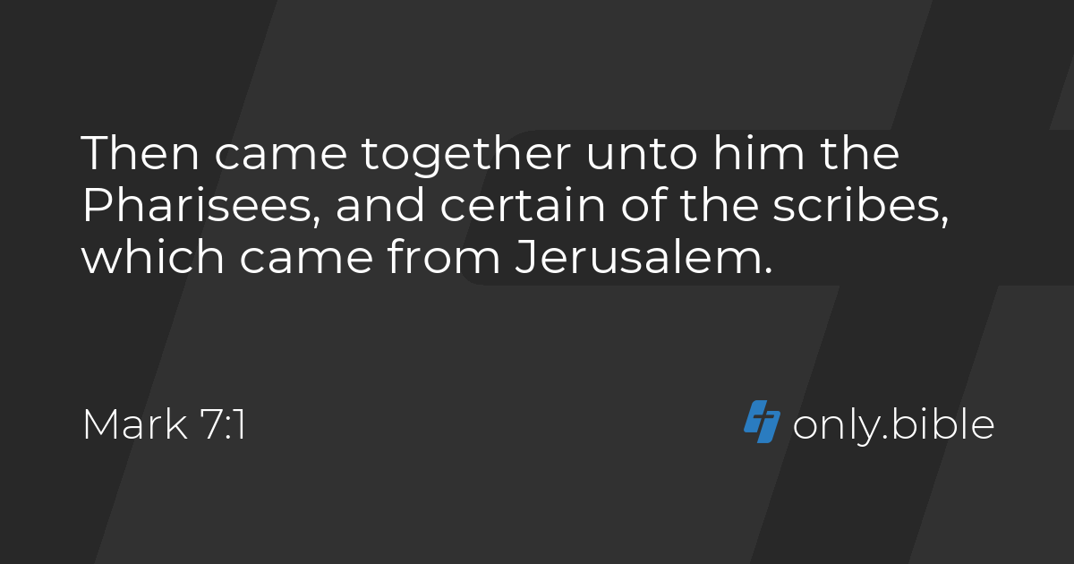 Mark 7 / King James Version (without Deuterocanon) | Bible Online