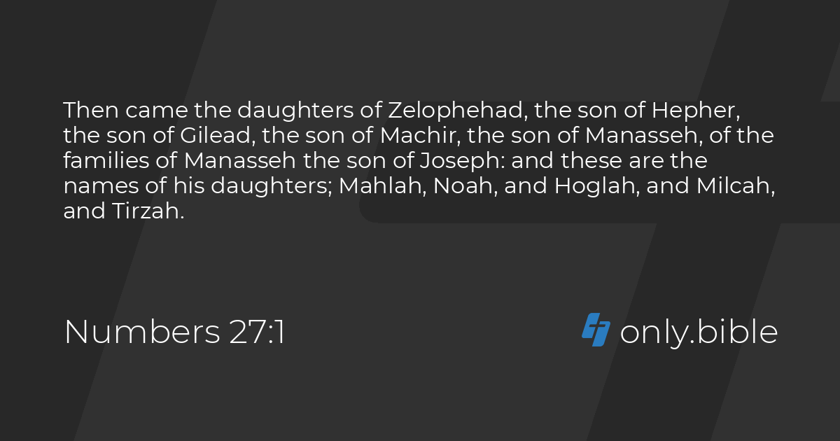 Numbers 27 / King James Version (without Deuterocanon) | Bible Online