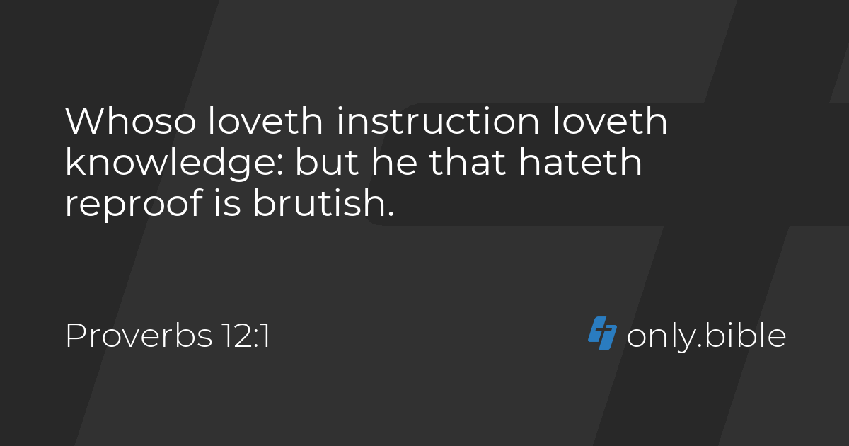 Proverbs 12 / King James Version (without Deuterocanon) | Bible Online