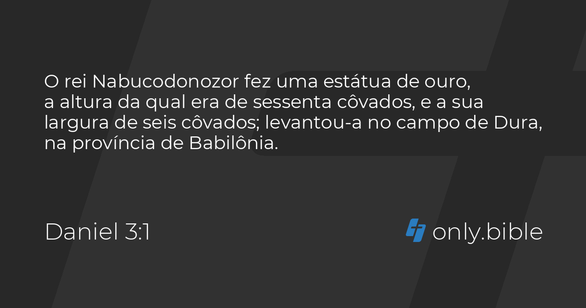 Daniel 3 / Tradução português | Bible Online