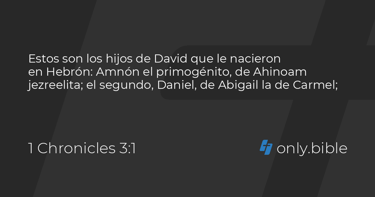 1 Chronicles 3 / Traducción al español | Bible Online