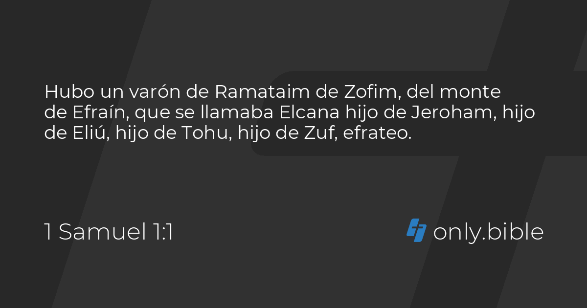 1 Samuel 1 / Traducción al español | Bible Online