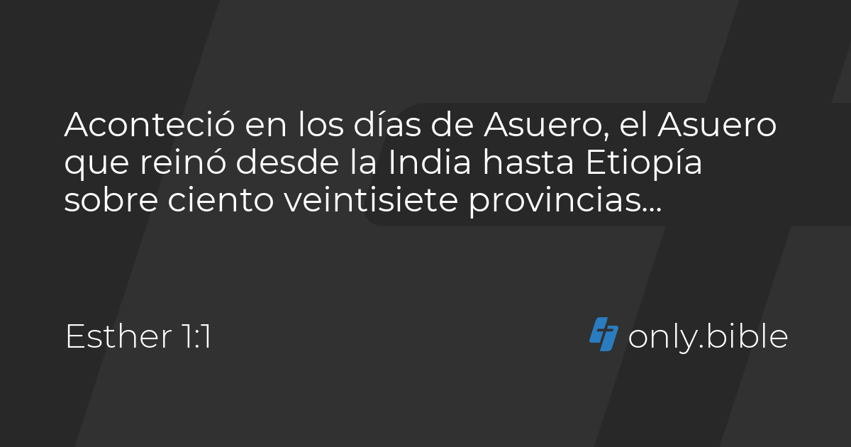 Esther 1 / Traducción al español | Bible Online