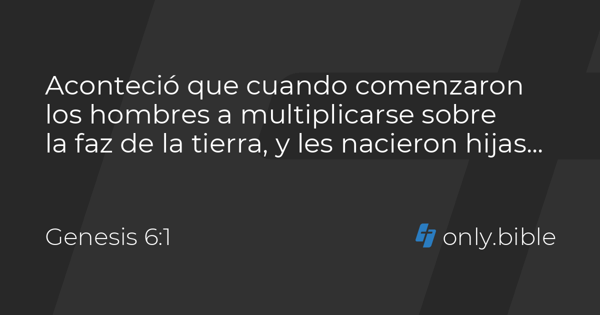 Genesis 6 / Traducción al español | Bible Online